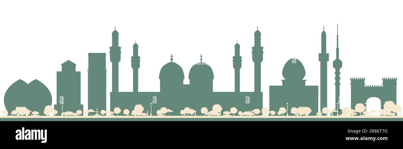 Abstract Baghdad Iraq City Skyline with Color Buildings. Vector ...