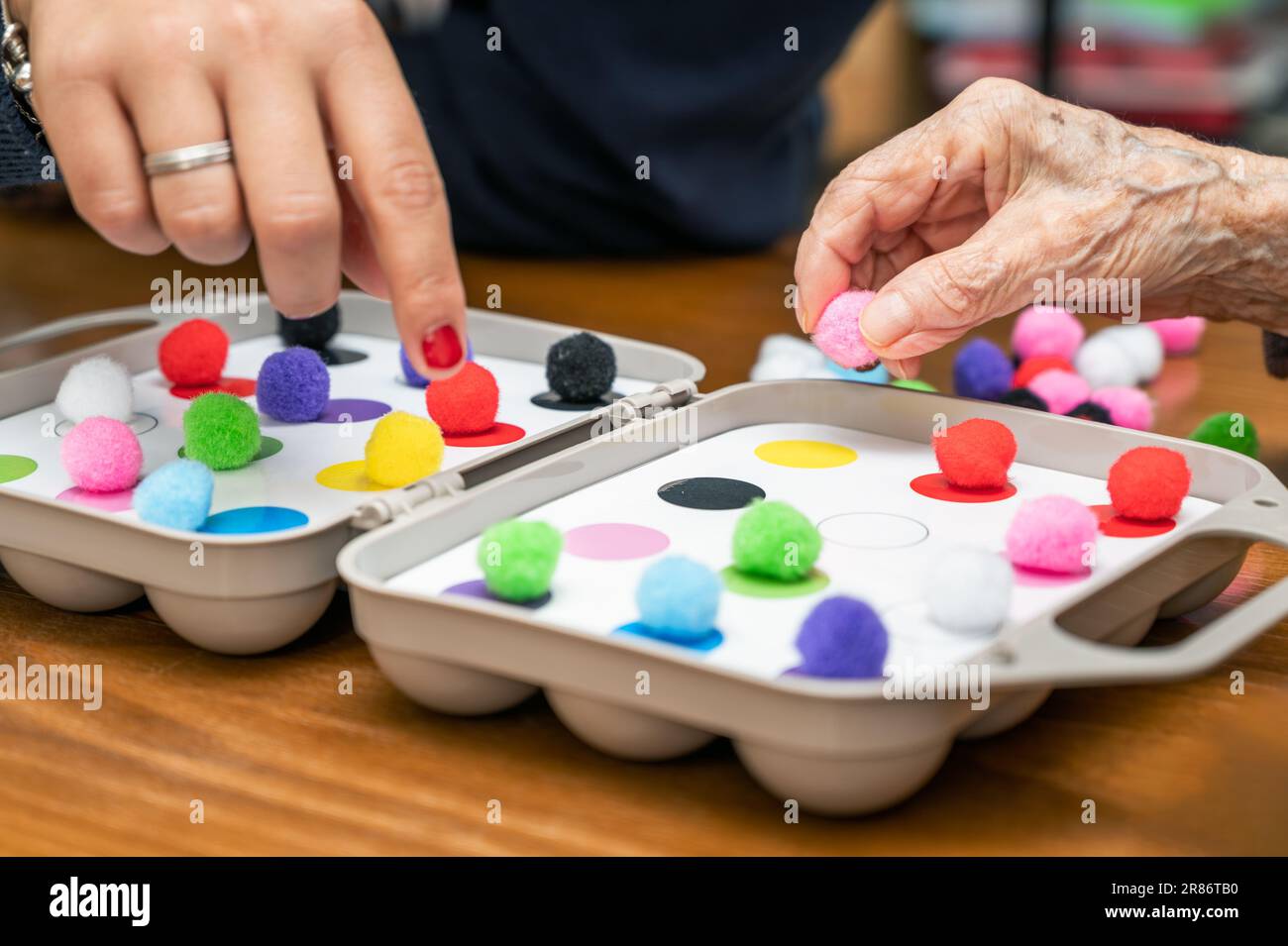 Rehabilitation center. Brain therapy cognitive psychological testing on ...