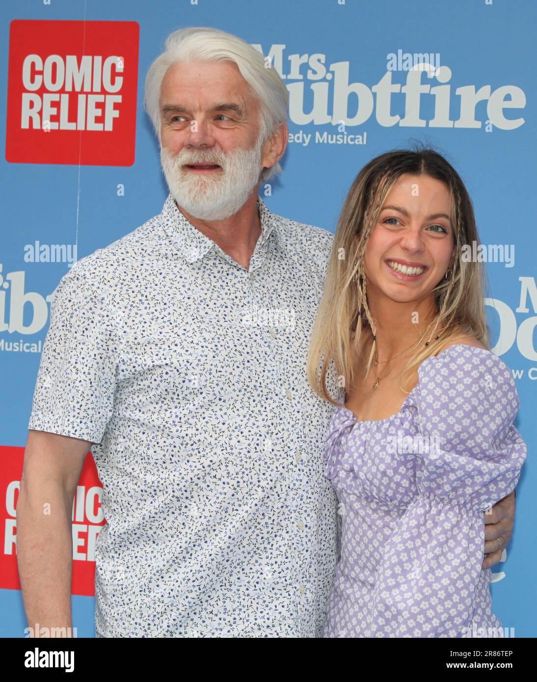 London, UK. Abi Clarke (Abigail Clarke) and father Paul Clarkson at the ...