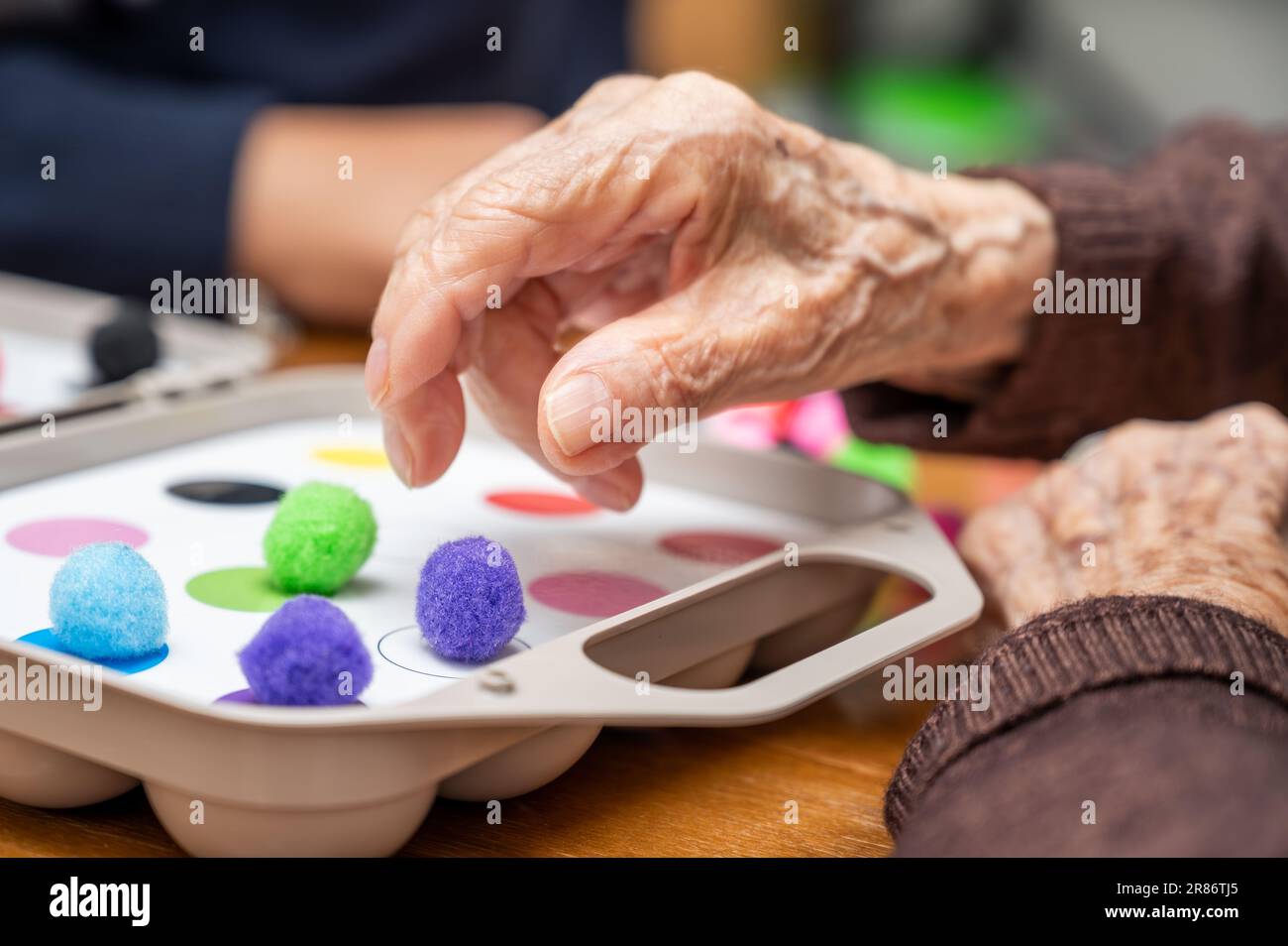 Rehabilitation center. Brain therapy cognitive psychological testing on ...