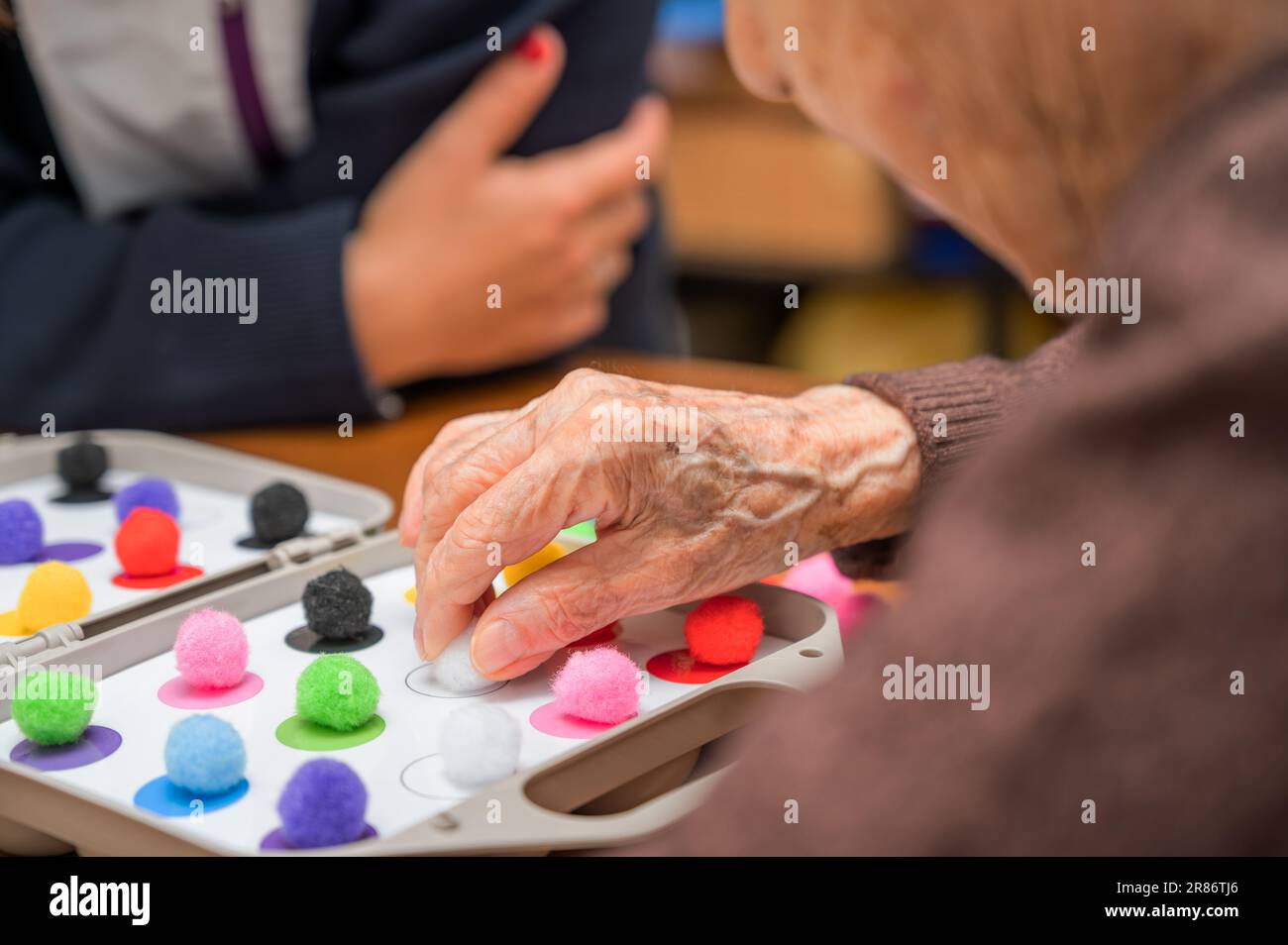 Rehabilitation center. Brain therapy cognitive psychological testing on ...