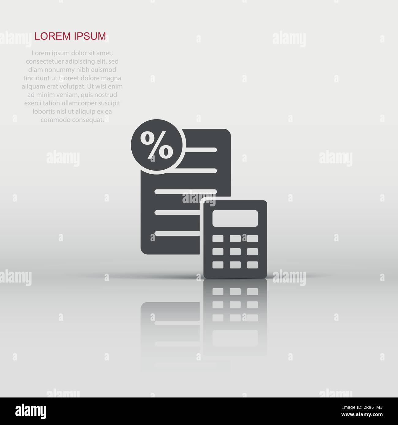 Tax payment icon in flat style. Budget invoice vector illustration on ...