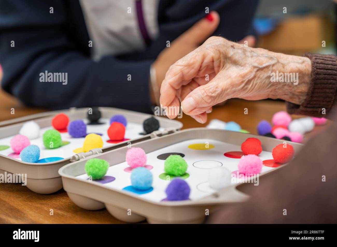 Rehabilitation center. Brain therapy cognitive psychological testing on ...