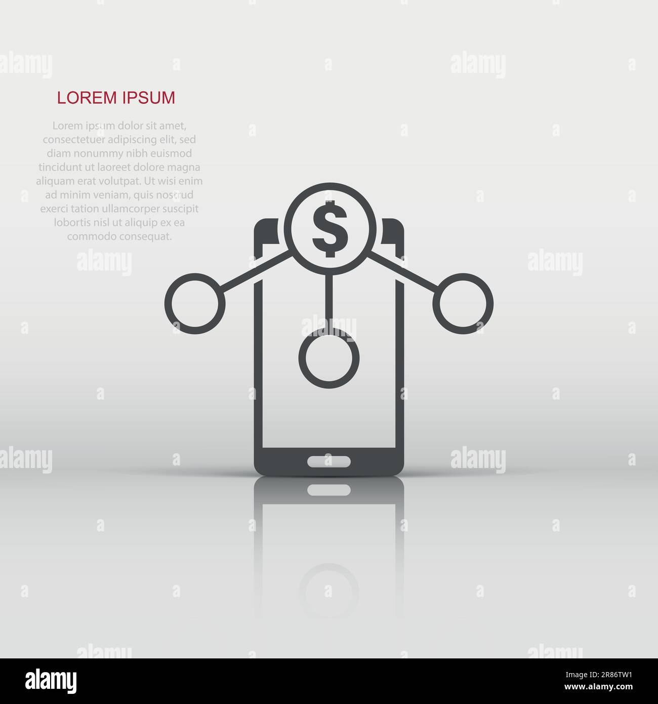 Payment services icon in flat style. Money send vector illustration on ...