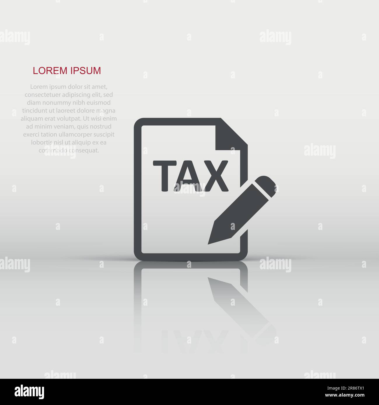 Tax payment icon in flat style. Budget invoice vector illustration on ...