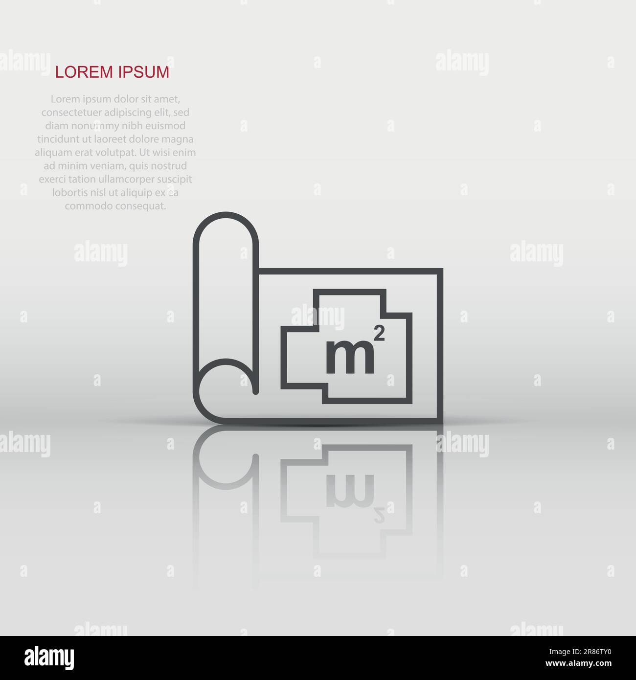 Room plan icon in flat style. Blueprint vector illustration on white ...