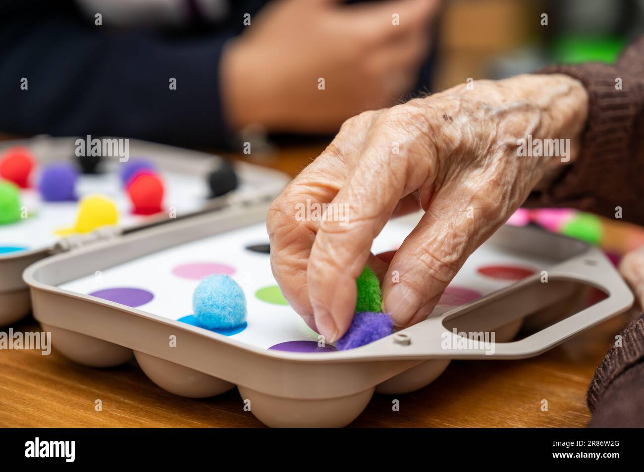 Rehabilitation center. Brain therapy cognitive psychological testing on ...