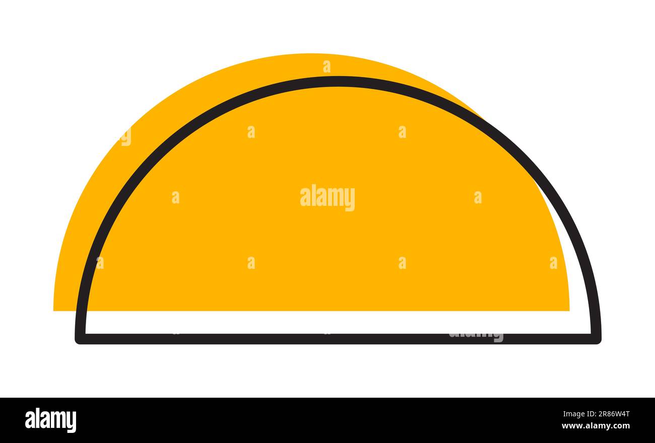 Trendy vector minimalist geometric line color basic arch element. Shape ...