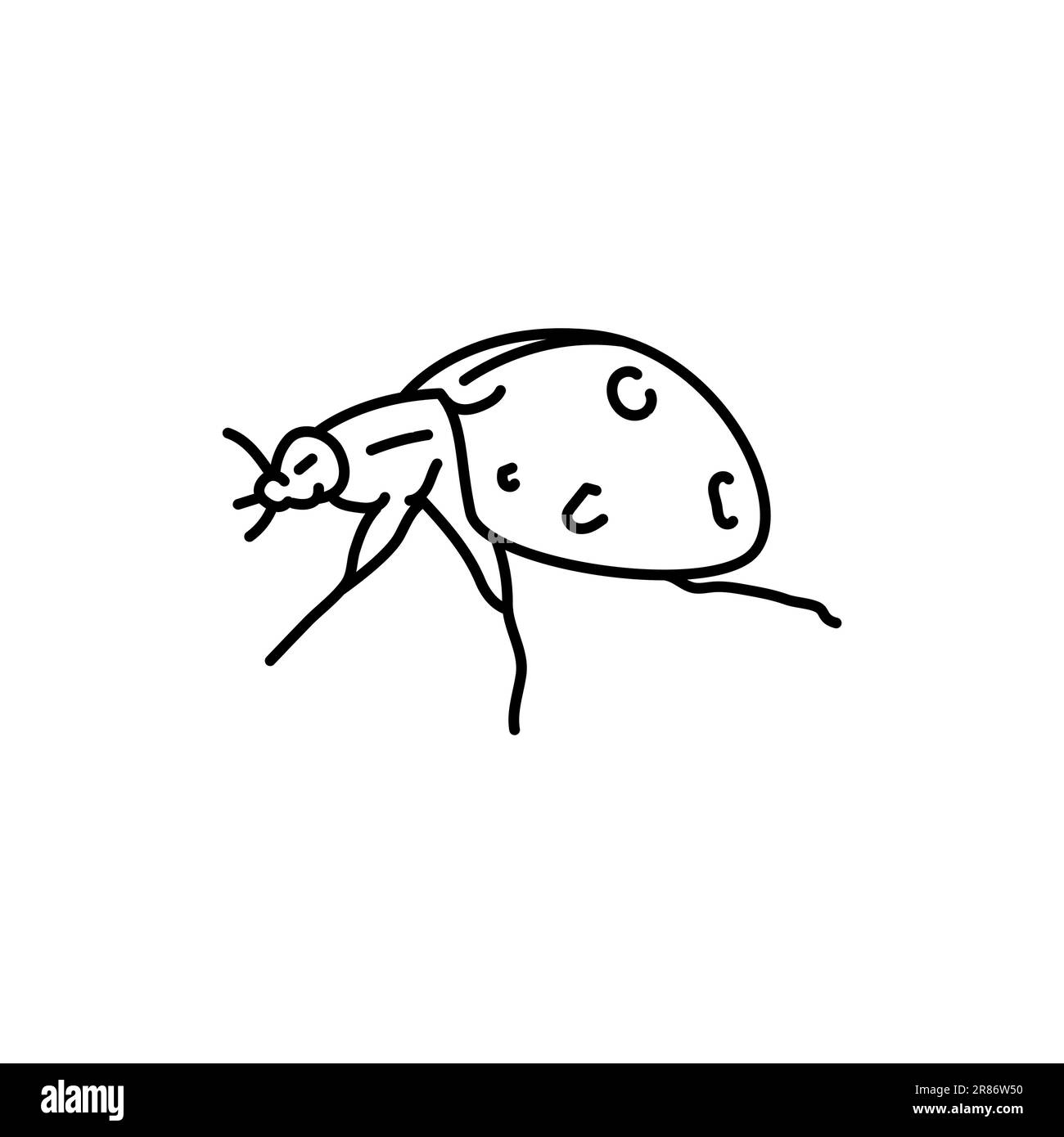 Ladybug black line icon. Pictogram for web page, mobile app, promo ...