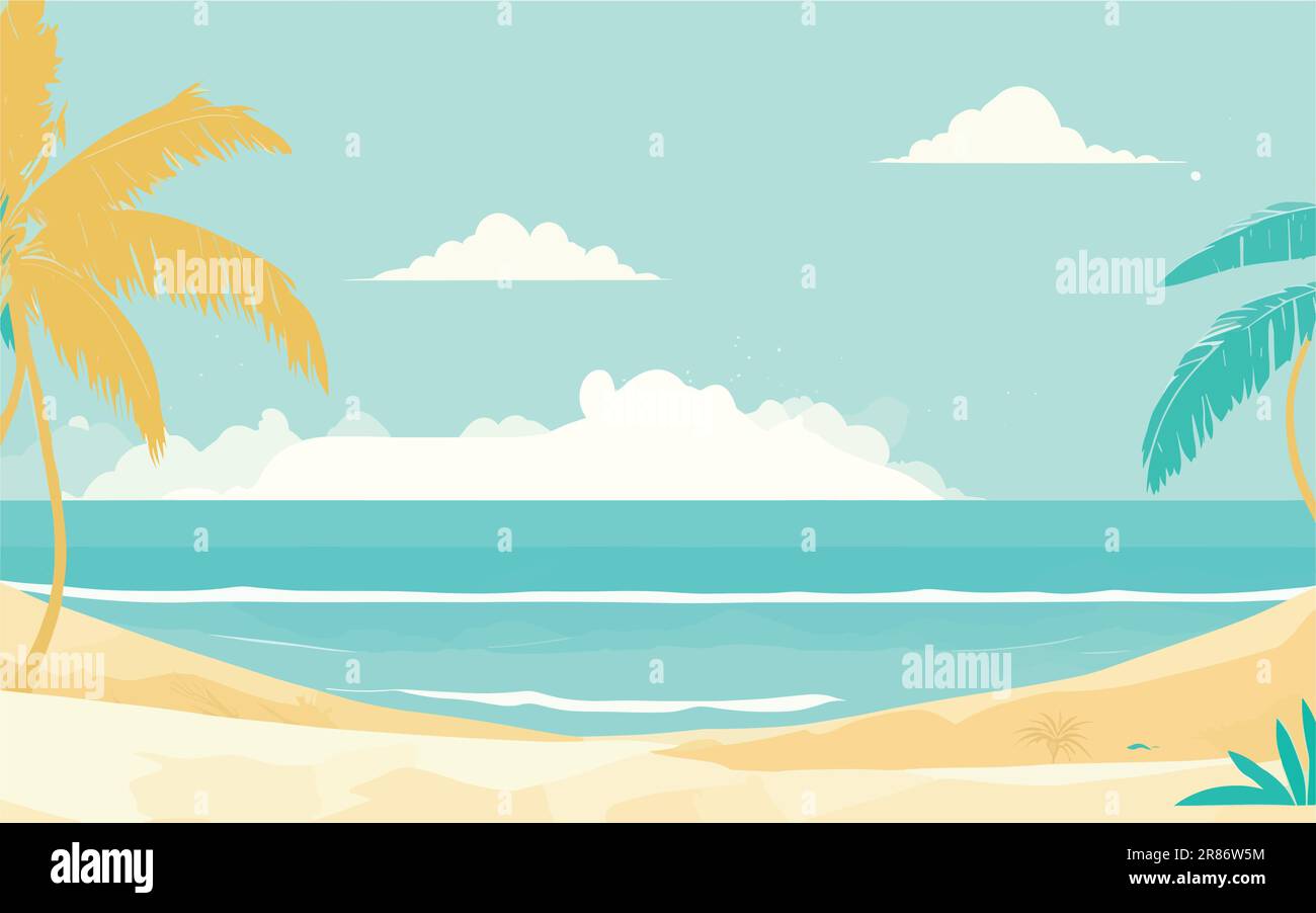 Coastal beaches in summer Stock Vector Images - Alamy