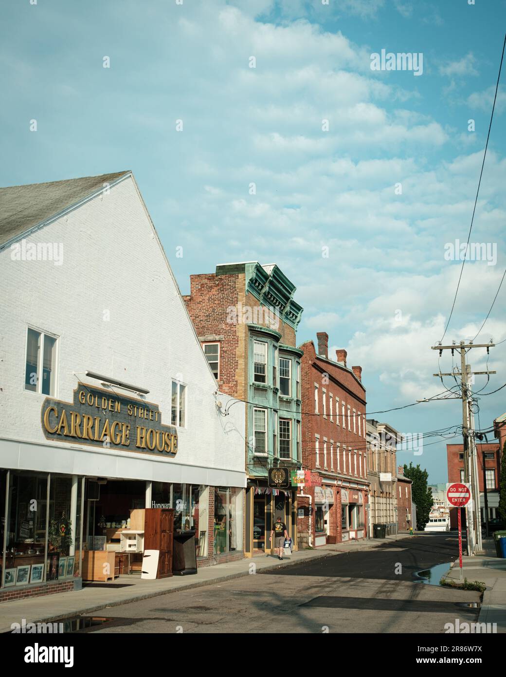 Golden Street architecture, New London, Connecticut Stock Photo - Alamy