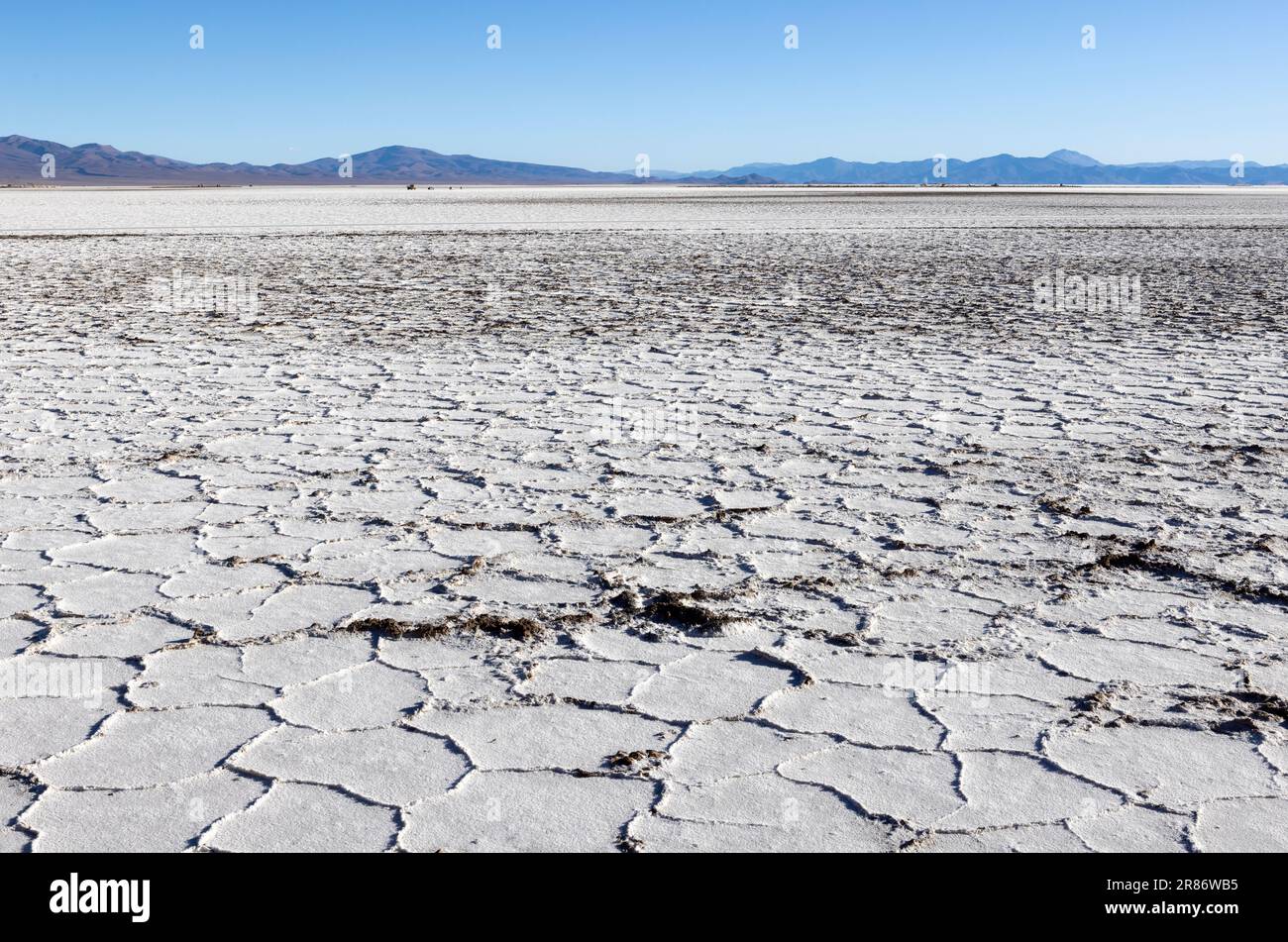Exploring the huge salt flats Salinas Grandes de Jujuy in northern ...