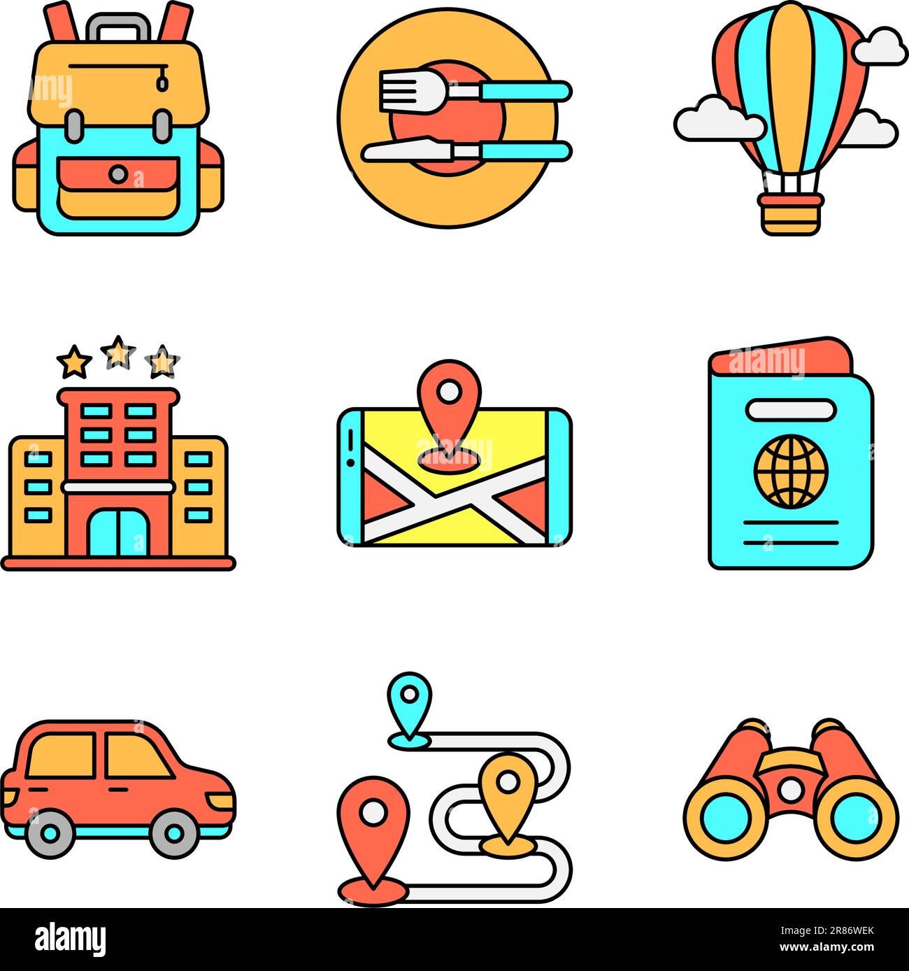 Travel in line ticket Stock Vector Images - Alamy