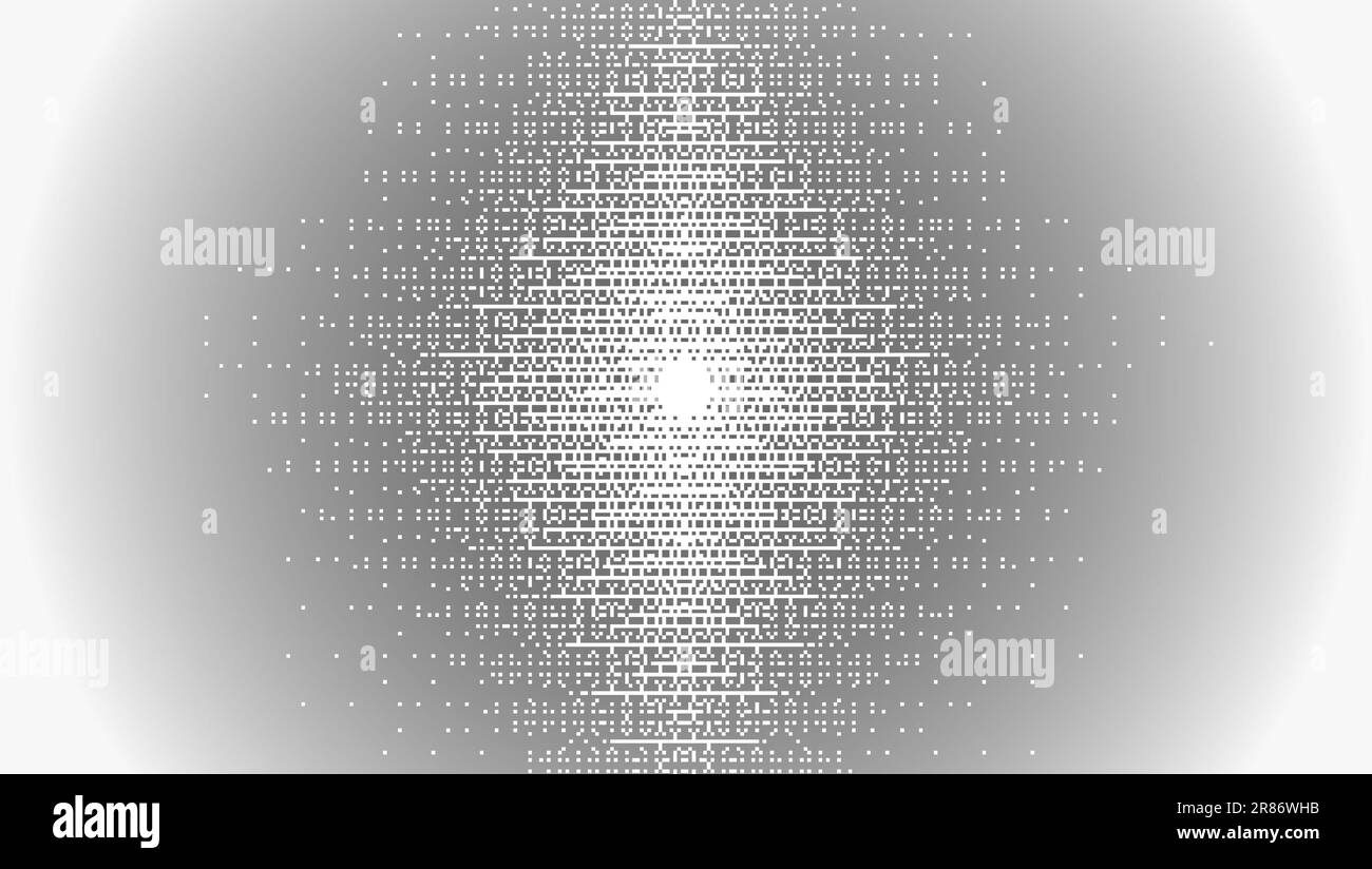 Centered halftone effect. Gradient from gray to white colors. Abstract ...