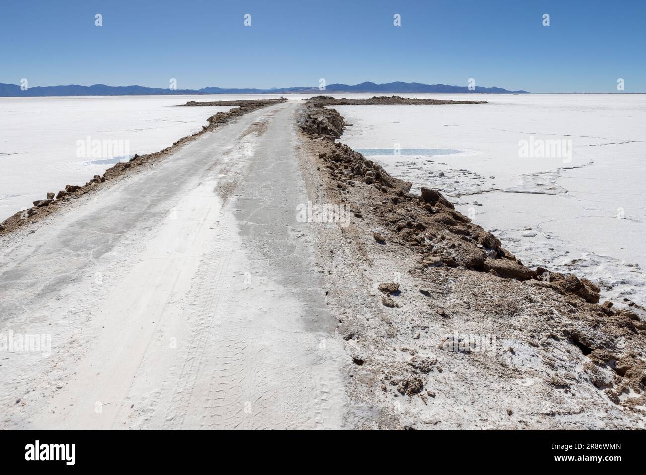 Exploring the huge salt flats Salinas Grandes de Jujuy in northern ...