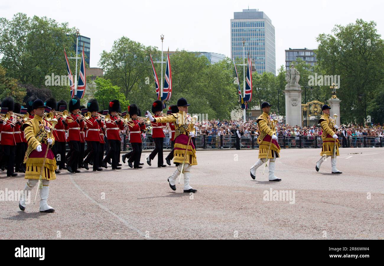 Marching Bandsmen Trooping The Colour Color 2023 Stock Photo - Alamy