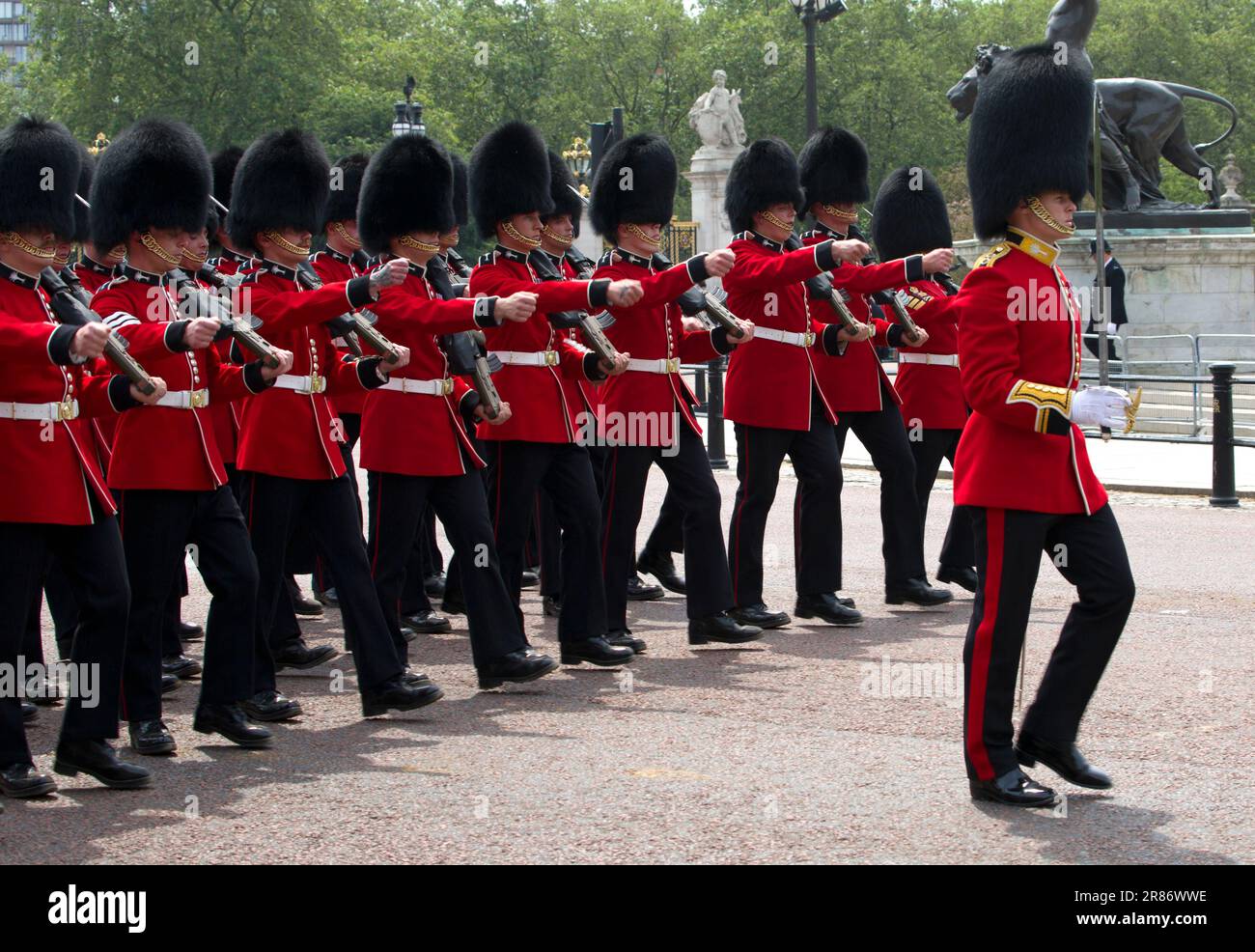 Marching Infantry Soldiers Trooping The Colour Color 2023 Stock Photo ...