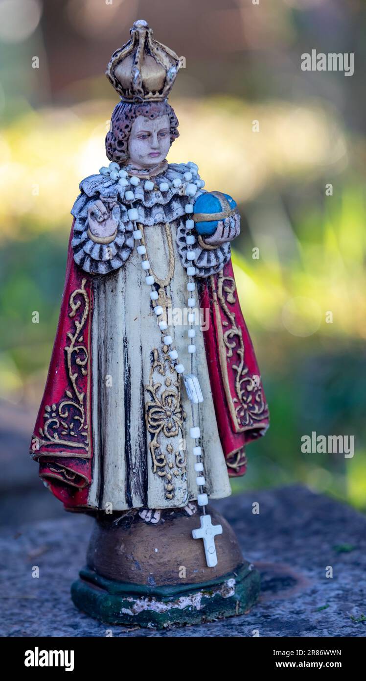 Sculptures of Catholic saints worn by time Stock Photo - Alamy
