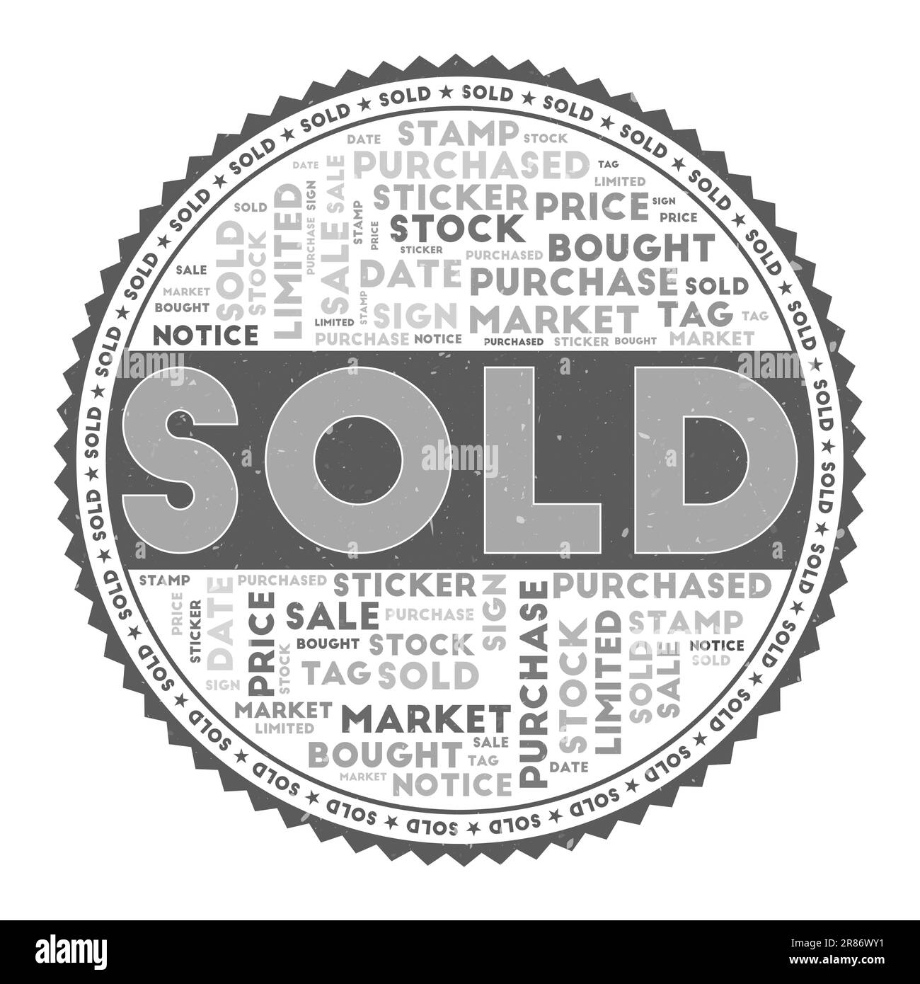 SOLD word image. Sold concept with word clouds and round text. Nice ...