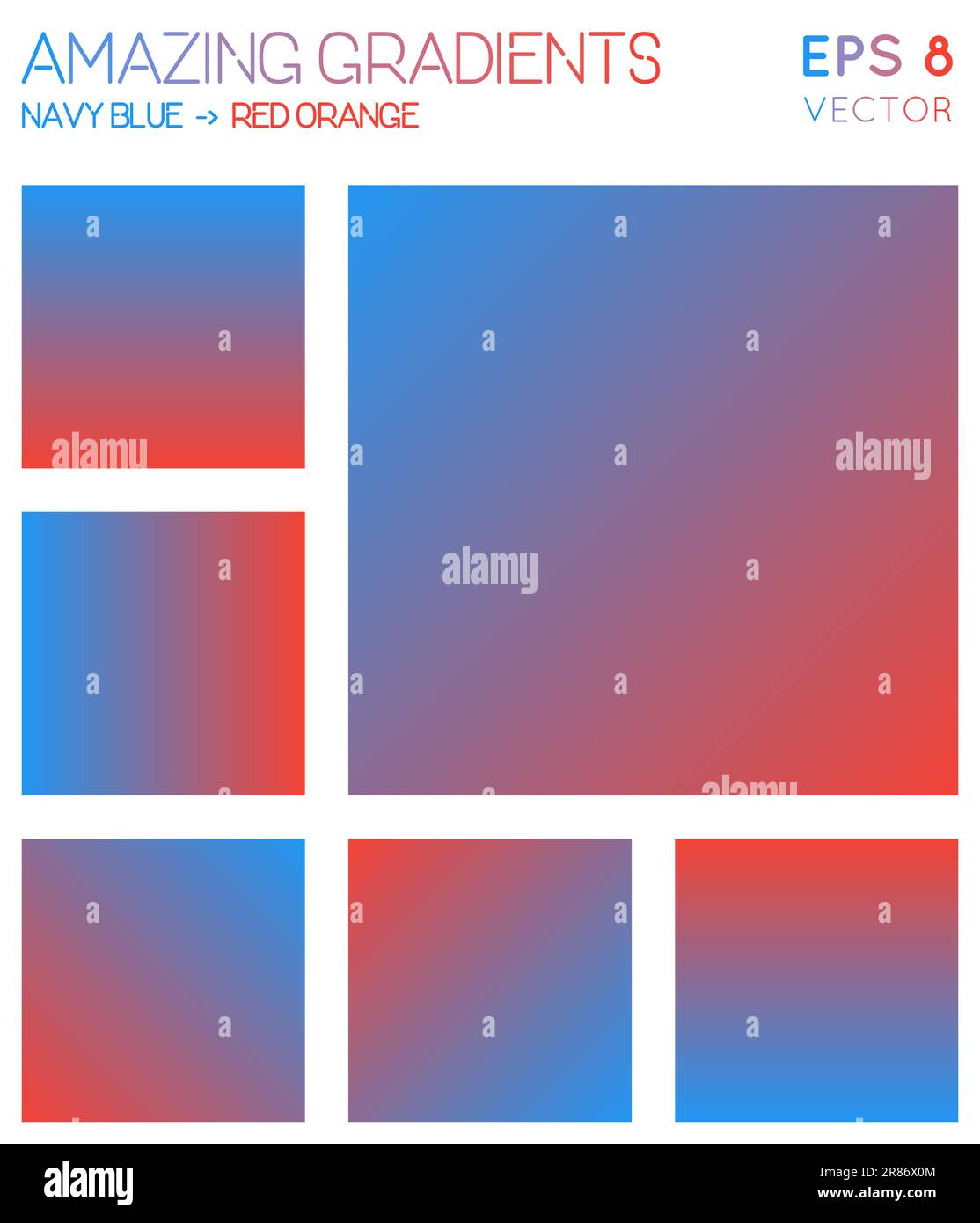 Colorful gradients in navy blue, red-orange color tones. Admirable ...
