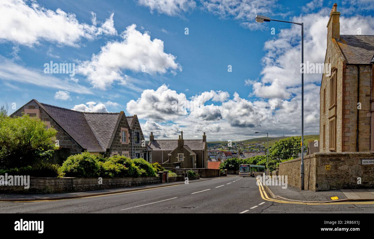 Lerwick Town street scene, Shetland Islands, Scotland. Main town and ...
