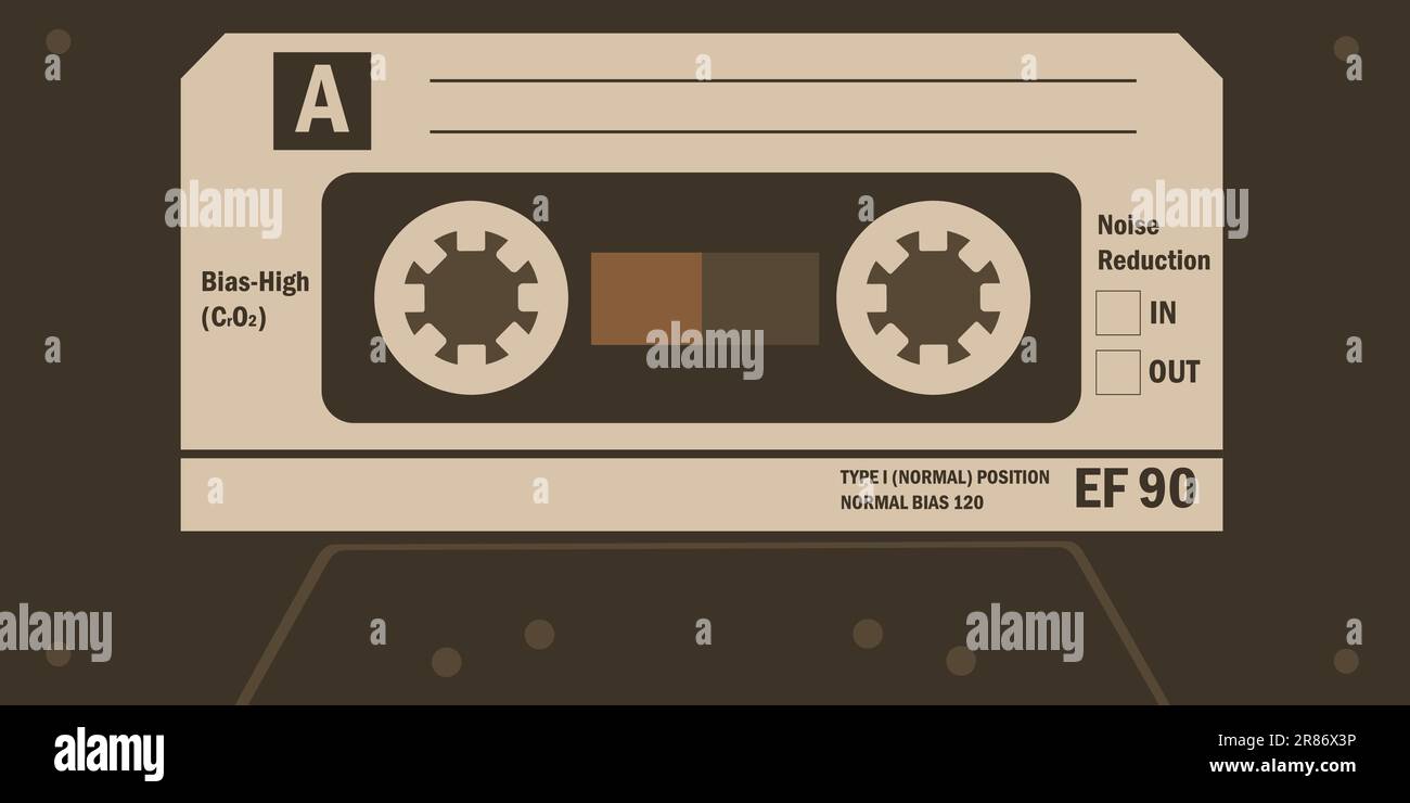 Old retro audio cassette background Stock Vector Image & Art - Alamy