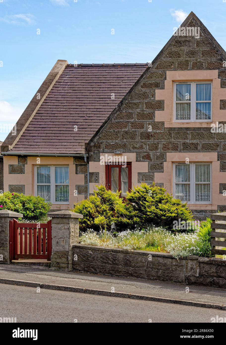 Lerwick Town street scene, Shetland Islands, Scotland. Main town and ...