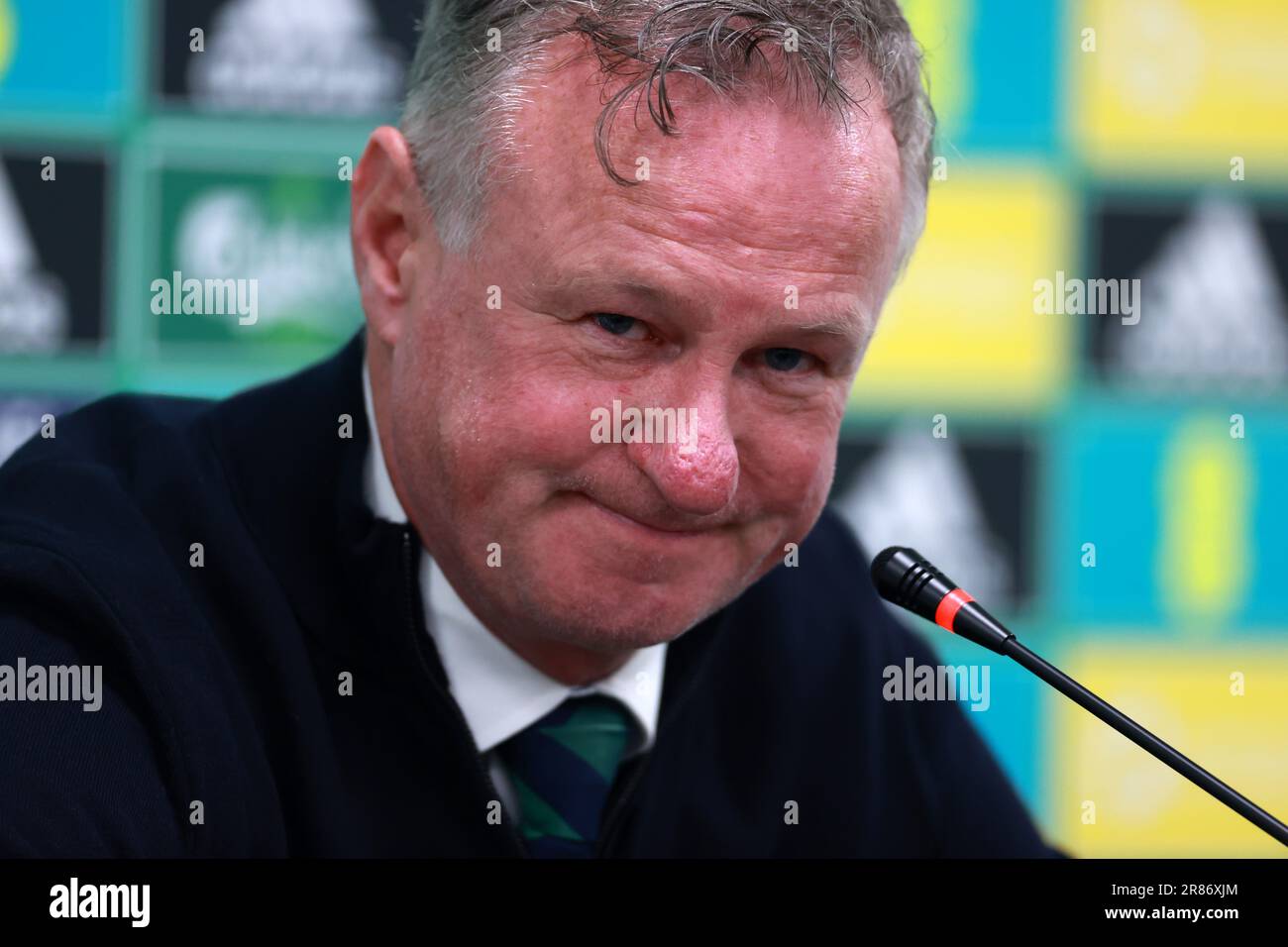 Northern Ireland manager Michael O'Neill during a post match press ...