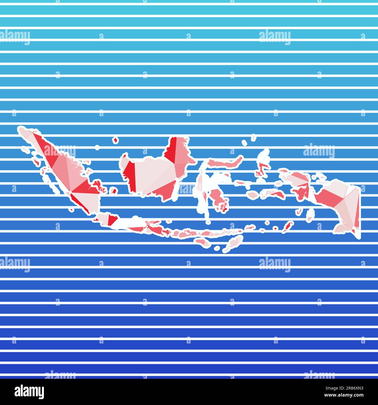 Indonesia vector illustration. Indonesia design on gradient stripes ...