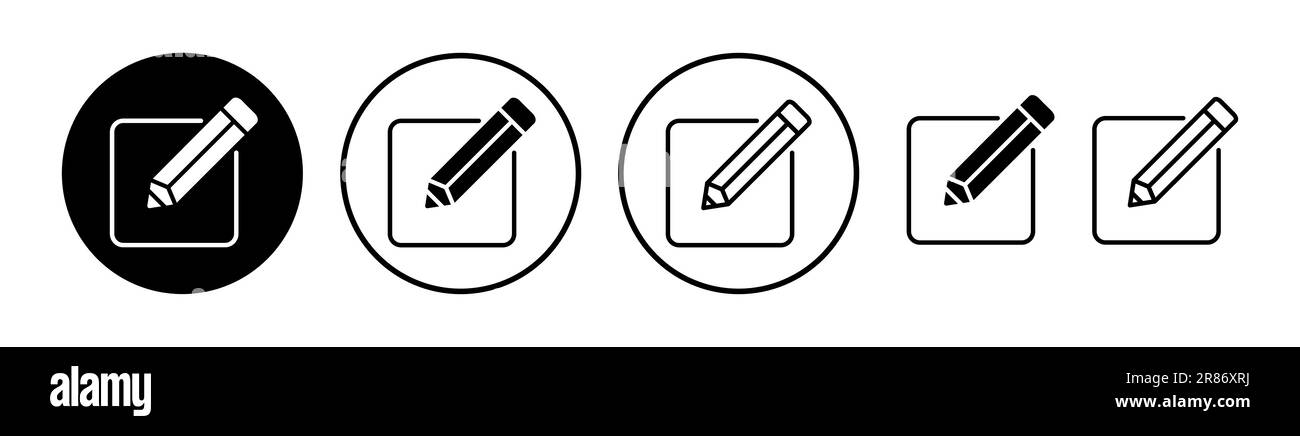 Edit icon vector. edit document sign and symbol. pencil Stock Vector ...