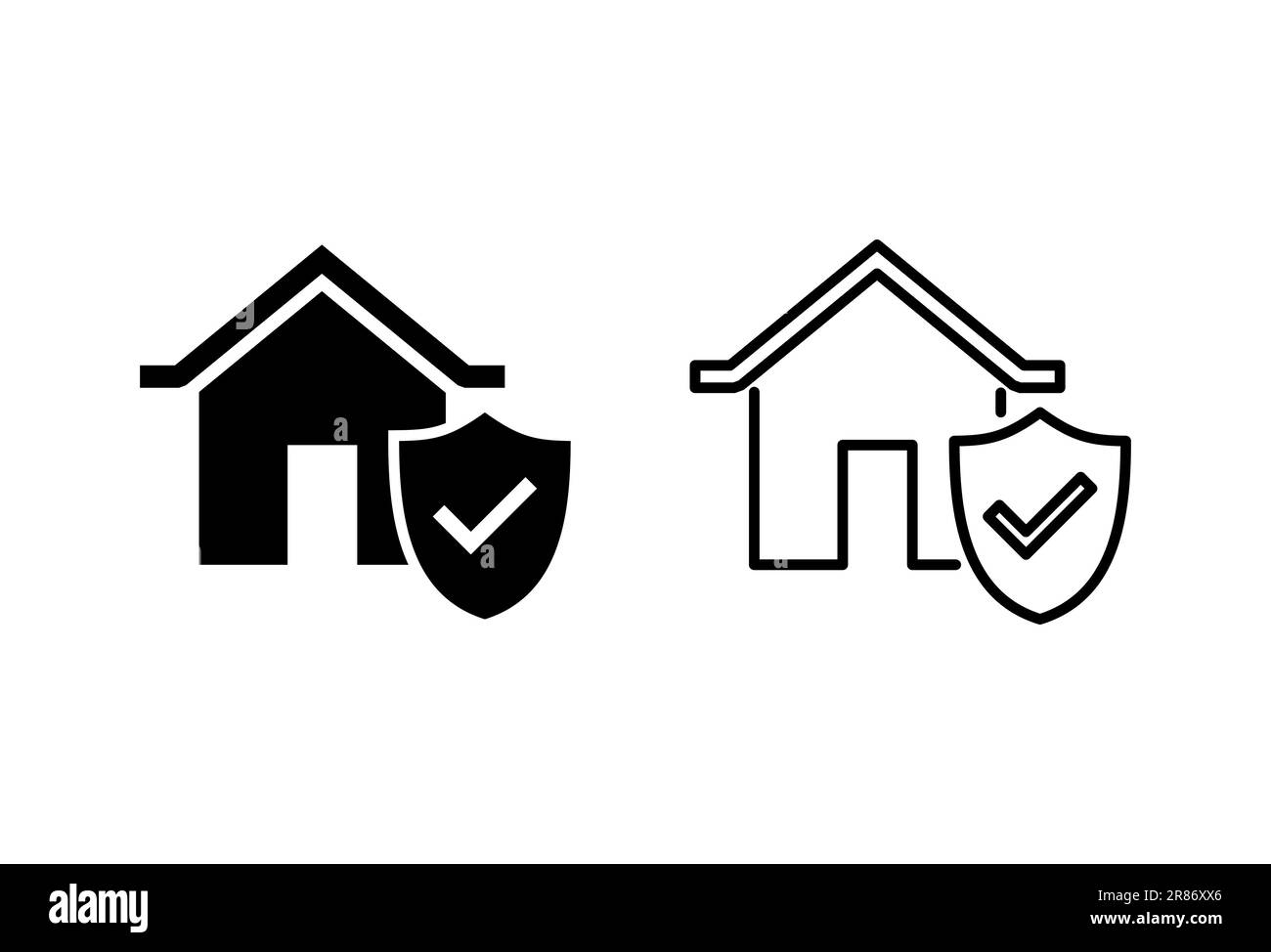 house insurance icon set. house protection icon Stock Vector Image ...