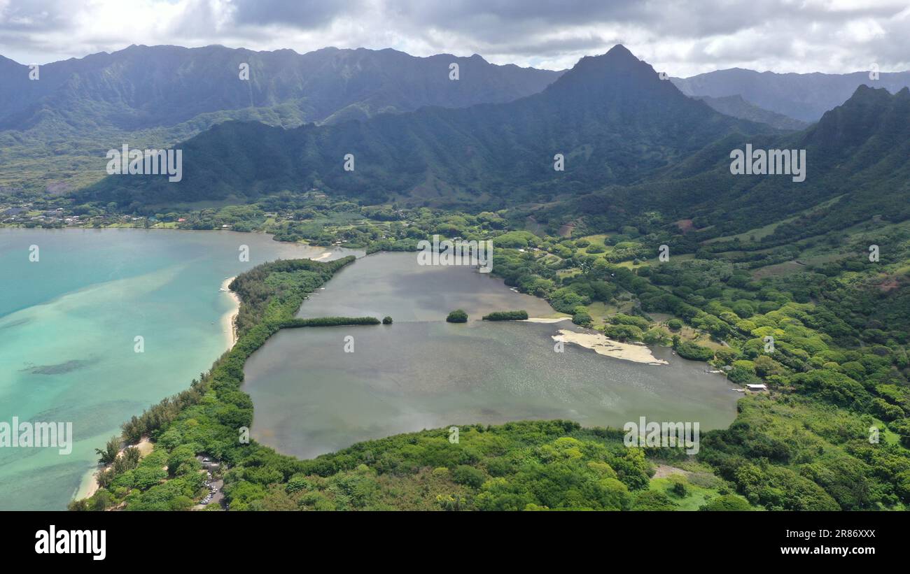 Kualoa aerial hi-res stock photography and images - Alamy