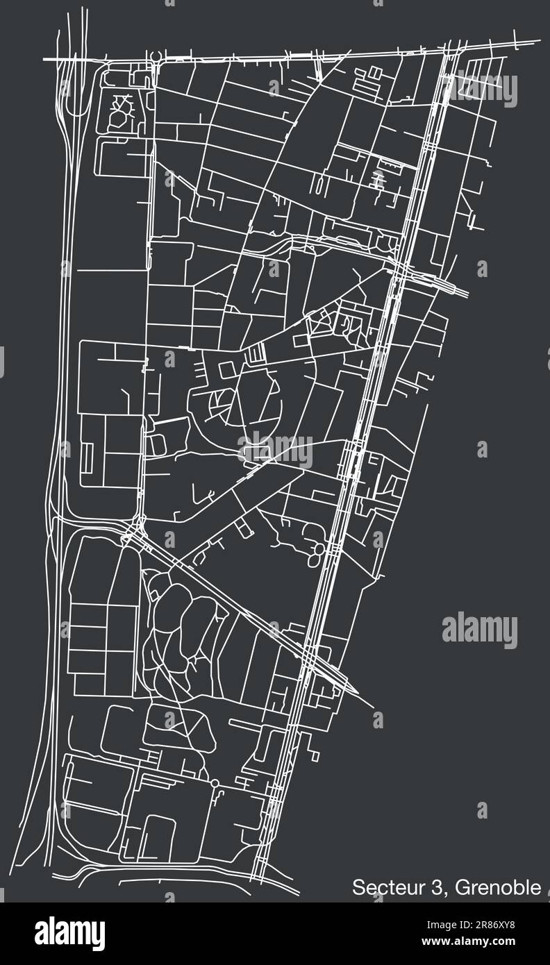 Grenoble map Stock Vector Images - Alamy