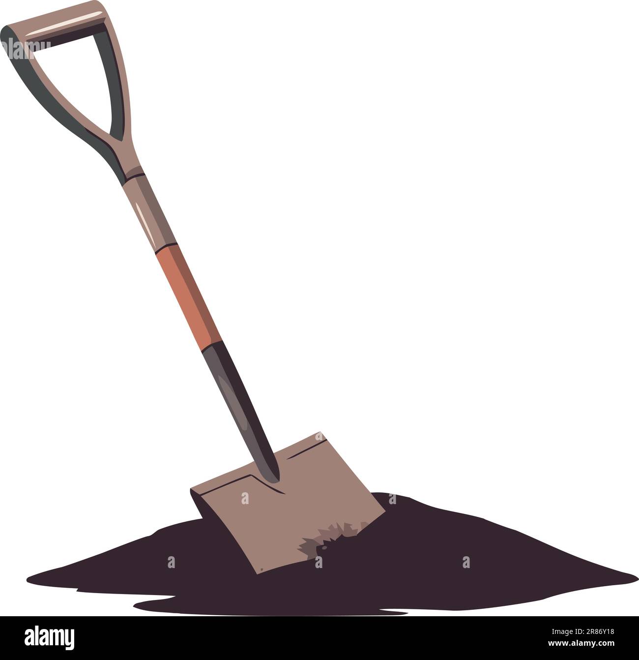 Digging with steel shovel Stock Vector Image & Art - Alamy