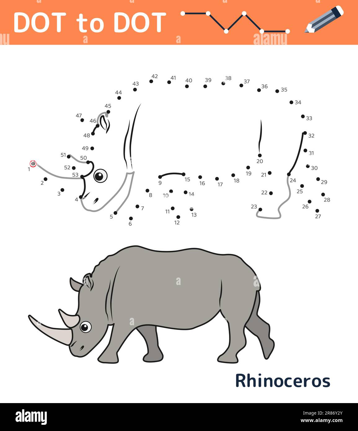 Numbers game Dot to dot. Math game for kids Stock Vector Image & Art ...