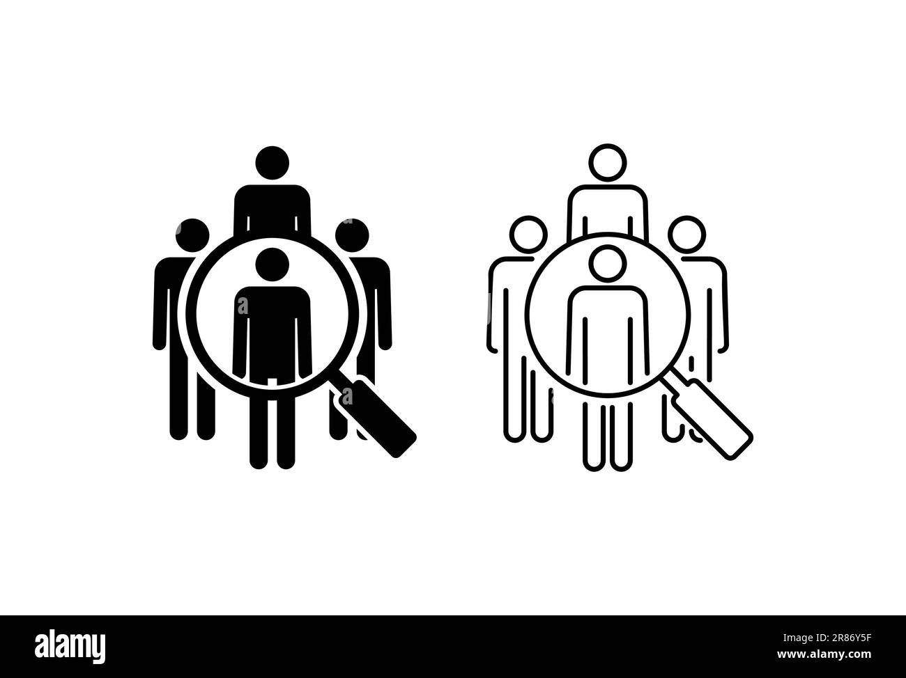 Hiring icon set. Search job vacancy icon. Human resources concept ...
