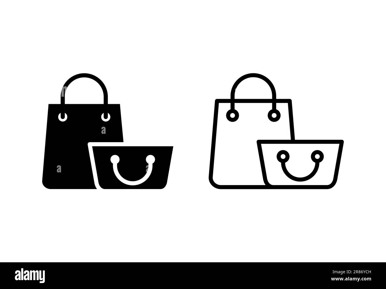 Shopping bag icon set. shopping icon vector Stock Vector Image & Art ...
