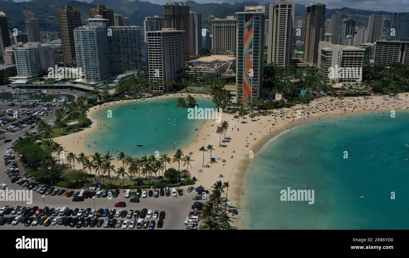 Waikiki beach hawaii aerial tour hi-res stock photography and images ...