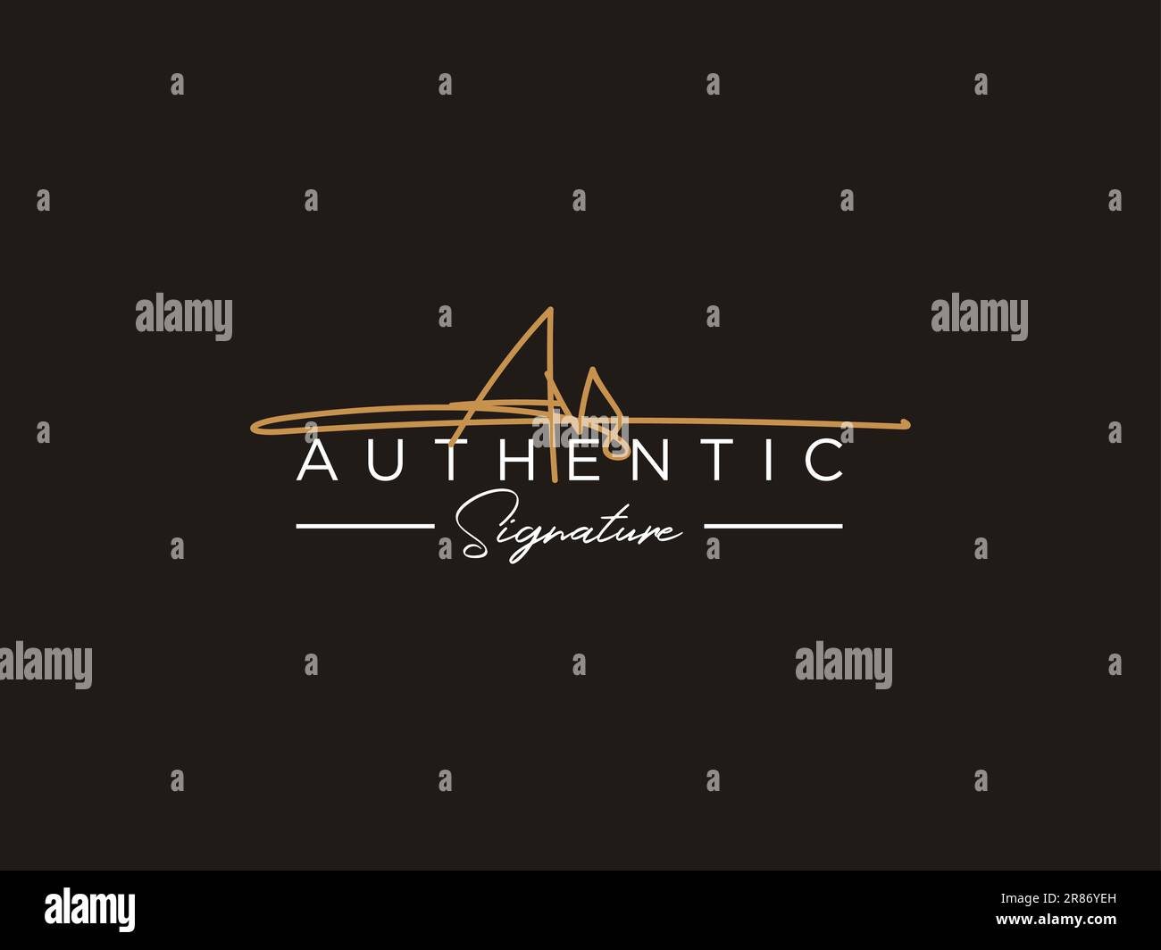 AV Signature Logo Template Vector Stock Vector Image & Art - Alamy