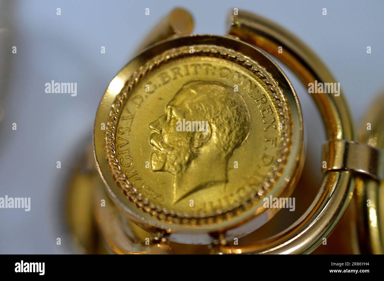 The sovereign is a British gold coin shape with a nominal value of one ...