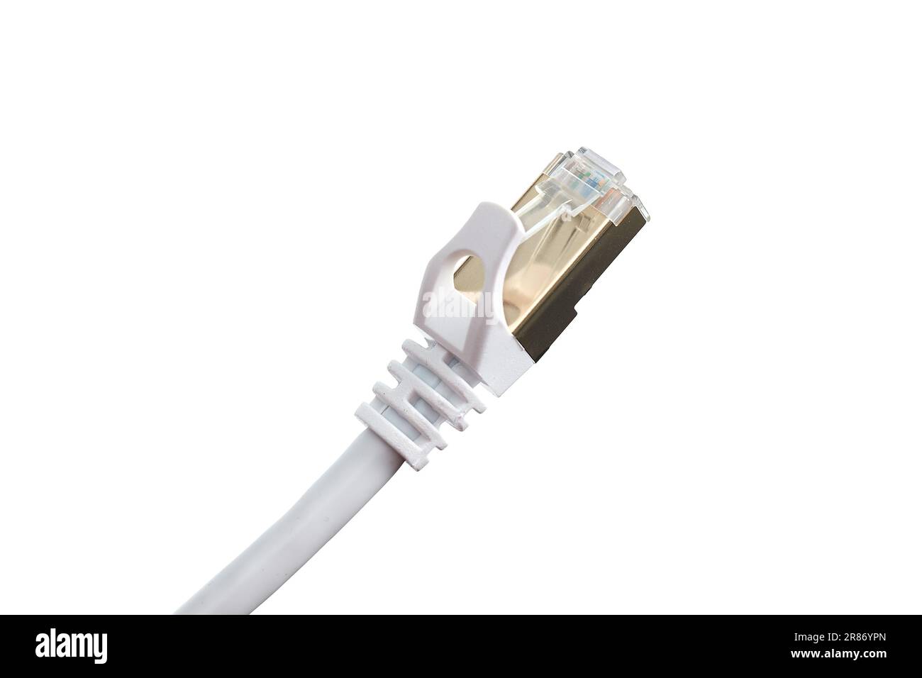Network utp cable isolated on white Stock Photo - Alamy