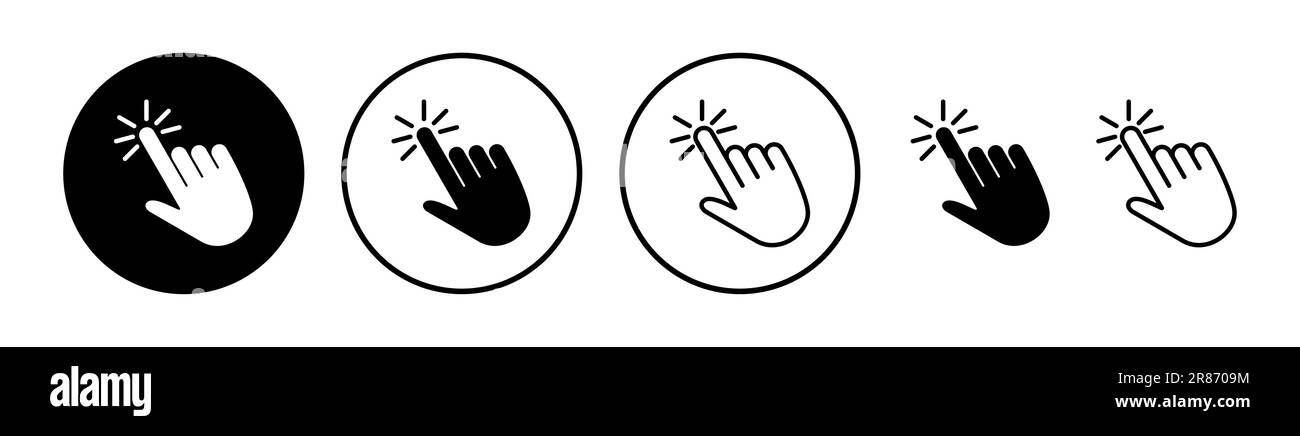 hand click icon vector. clicking finger icon. pointer icon Stock Vector ...