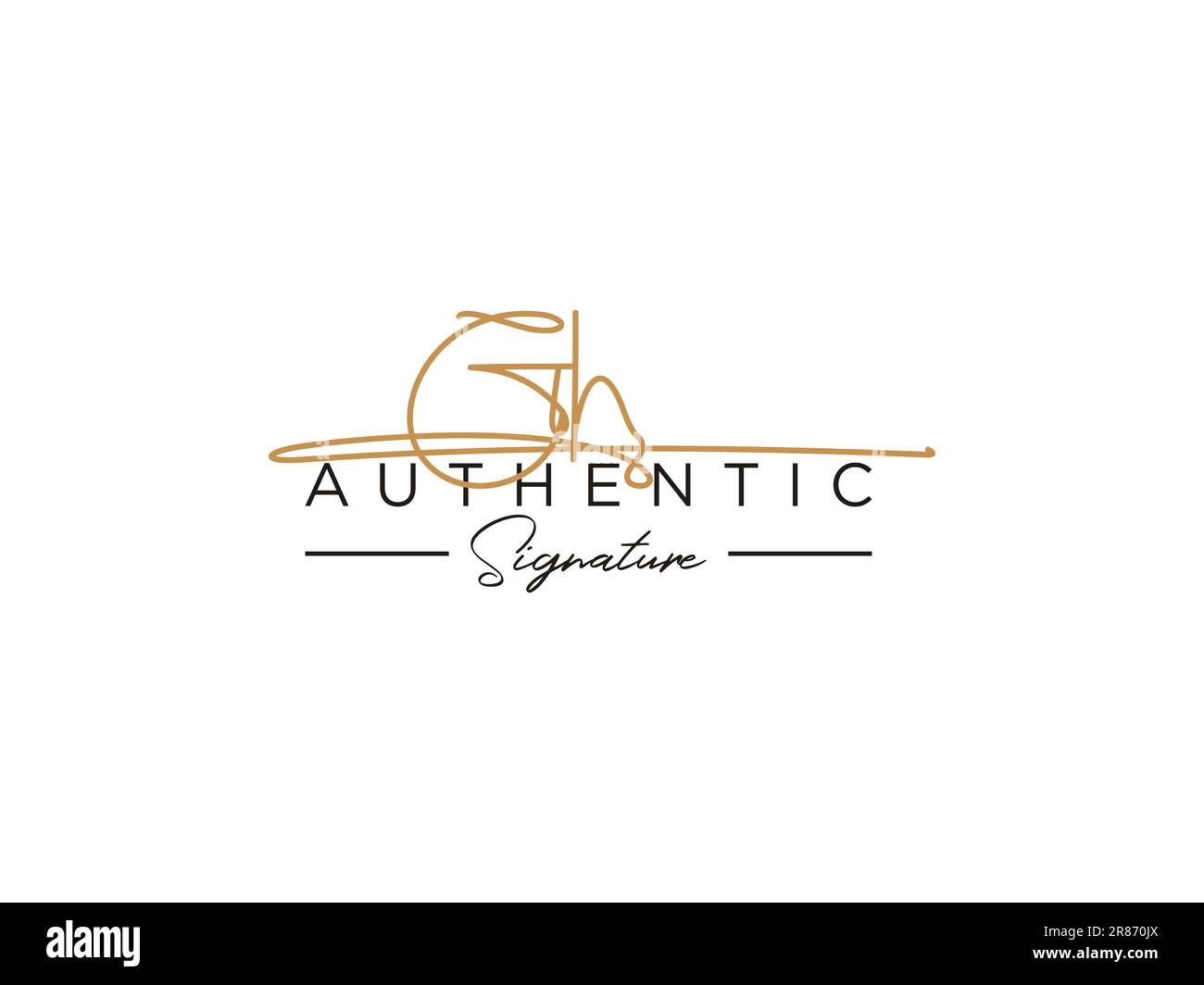 GH Signature Logo Template Vector Stock Vector Image & Art - Alamy
