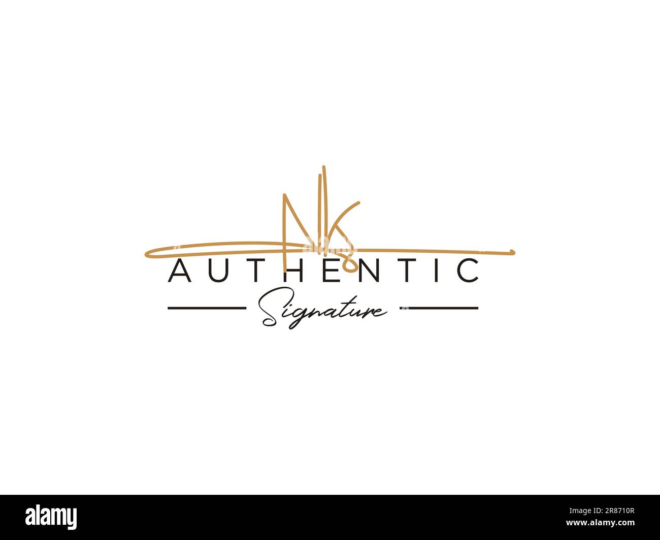 NK Signature Logo Template Vector Stock Vector Image & Art - Alamy