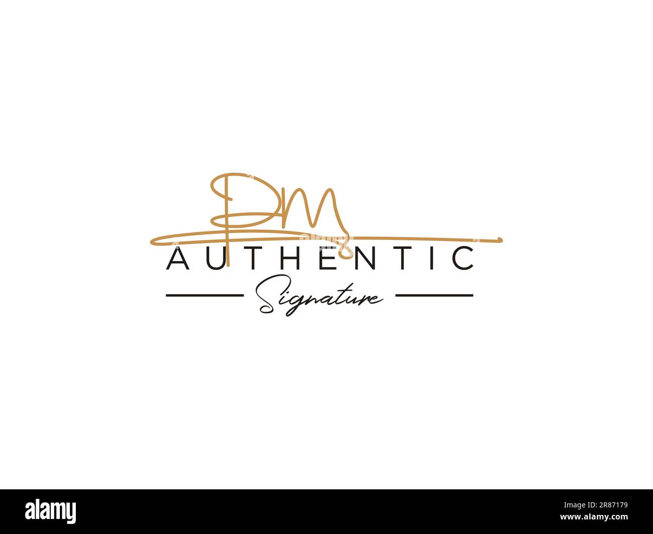 PM Signature Logo Template Vector Stock Vector Image & Art - Alamy