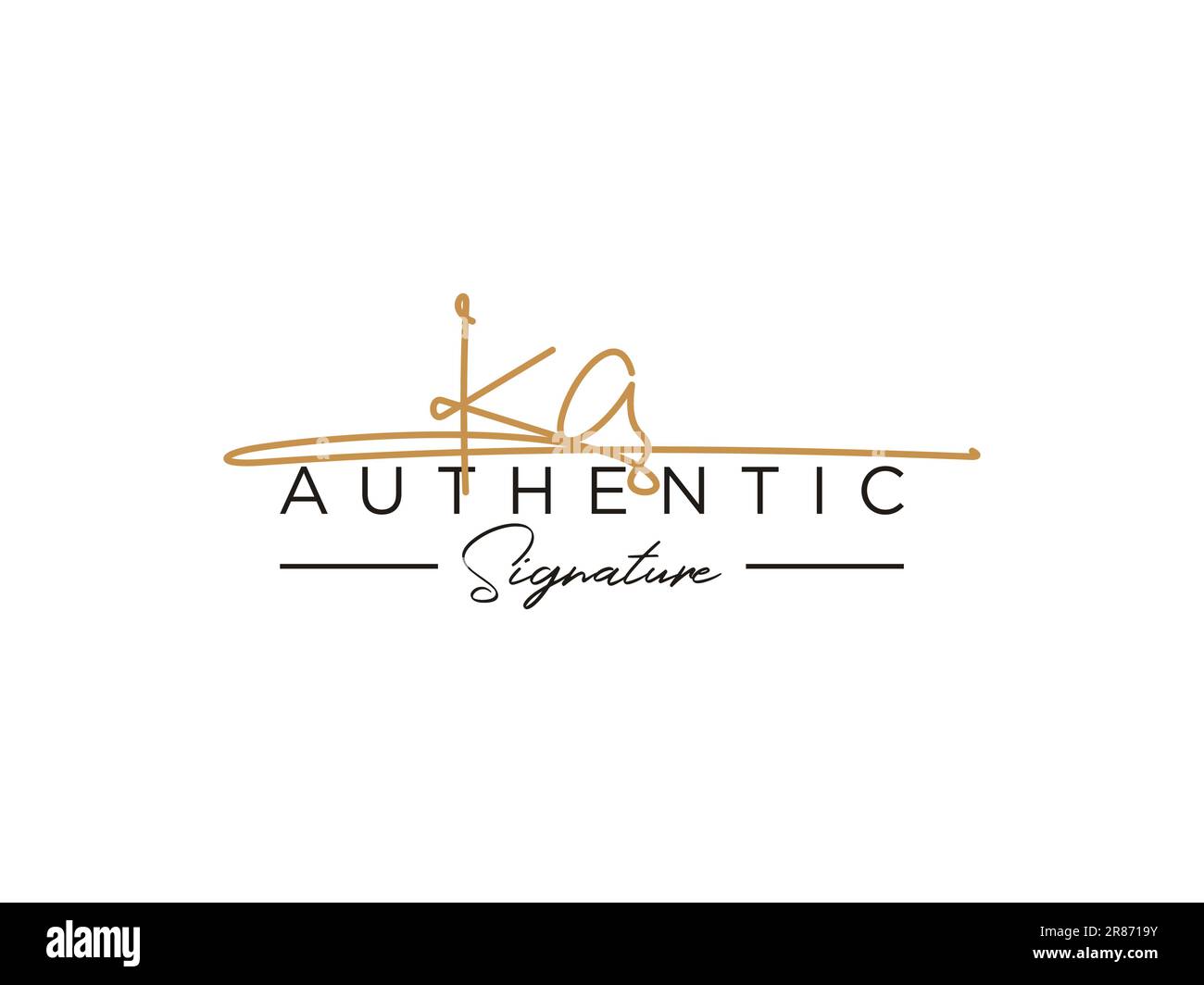KA Signature Logo Template Vector Stock Vector Image & Art - Alamy