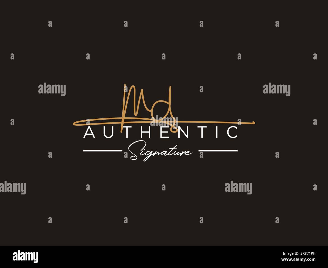 MD Signature Logo Template Vector Stock Vector Image & Art - Alamy