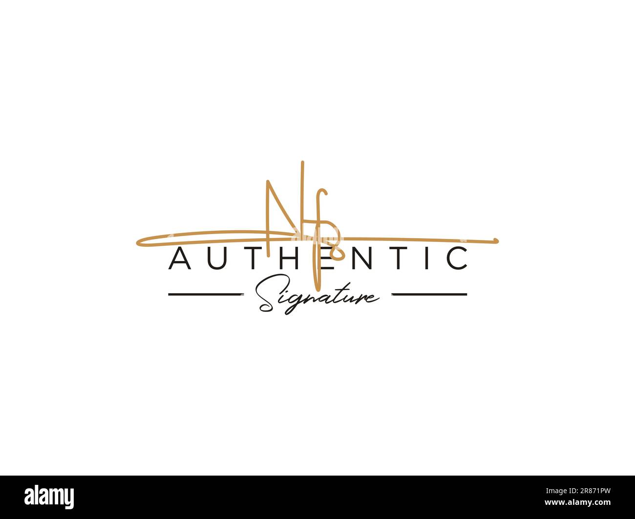 NF Signature Logo Template Vector Stock Vector Image & Art - Alamy
