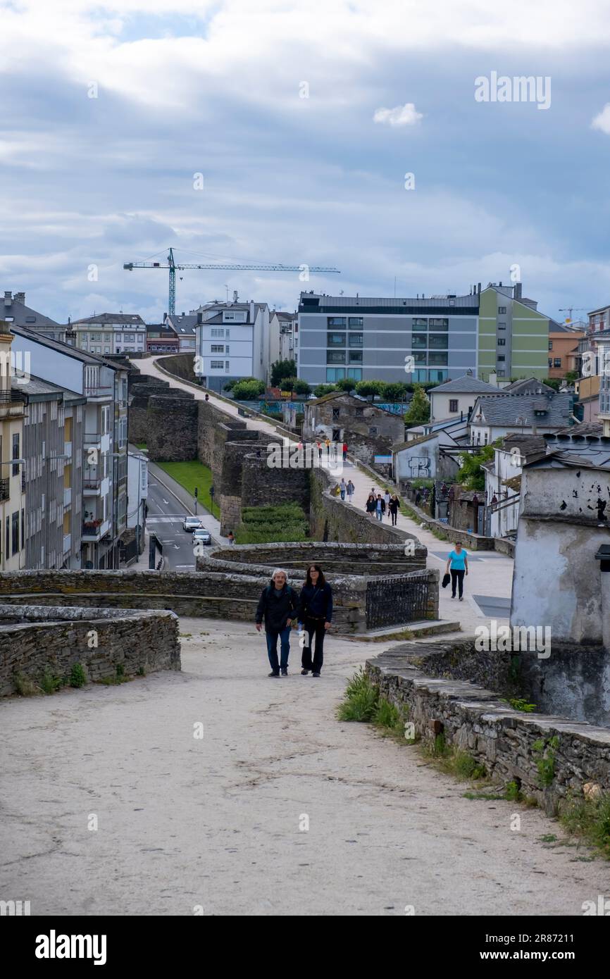 Lugo galicia spain roman walls hi-res stock photography and images - Alamy