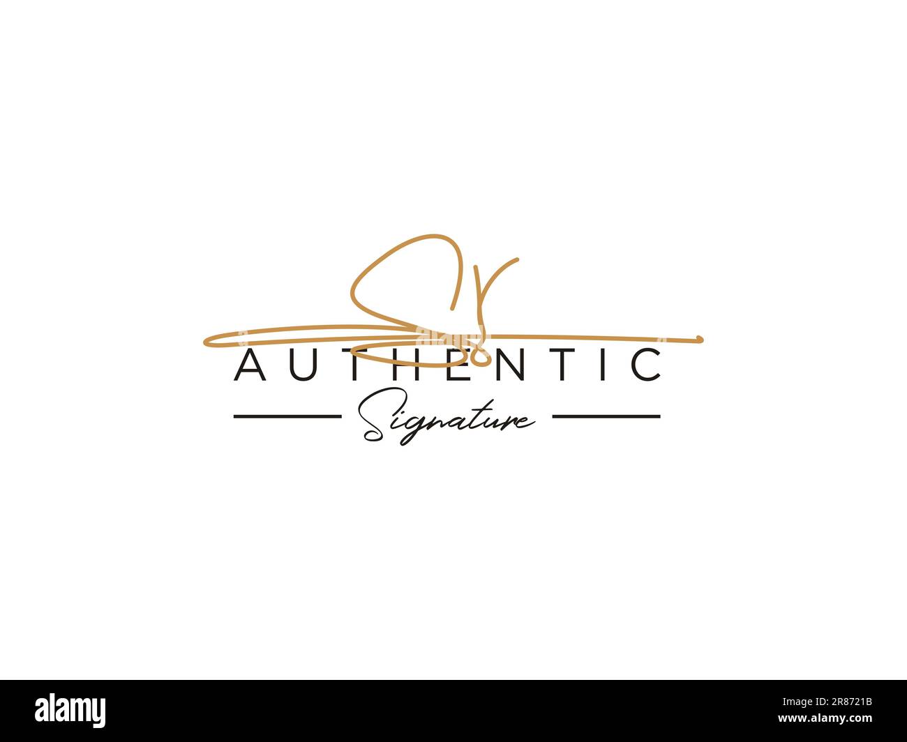 Sr Signature Logo Template Vector Stock Vector Image Art Alamy
